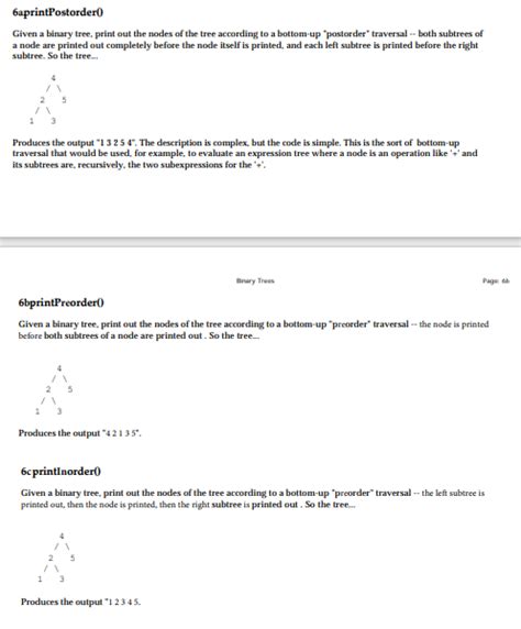 6aprintpostorder Given A Binary Tree Print Out The