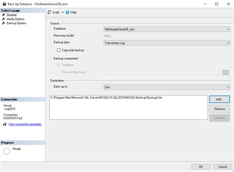 sql server filestream database recovery scenarios