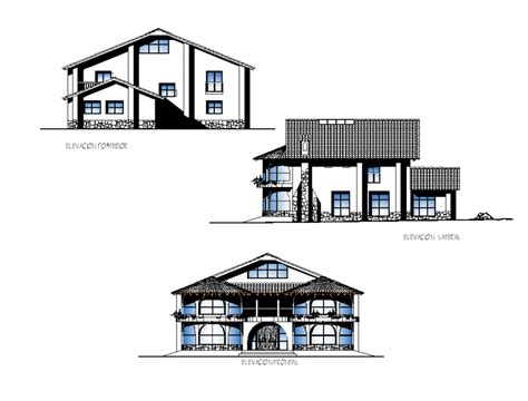 Residential Housing Structure Detail Elevation Layout Autocad File Autocad Residential