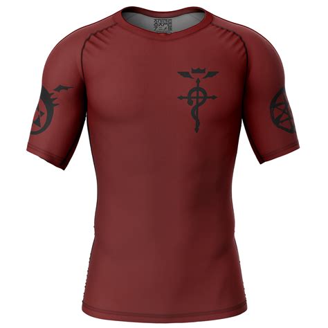 Edward Elric V Fullmetal Alchemist Short Sleeve Rash Guard Compression