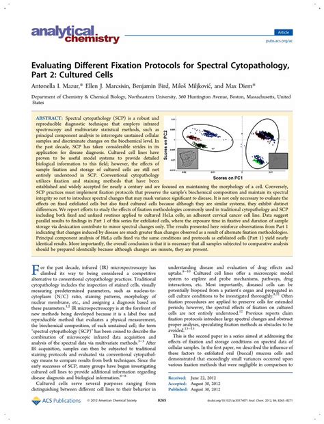 Pdf Evaluating Different Fixation Protocols For Spectral