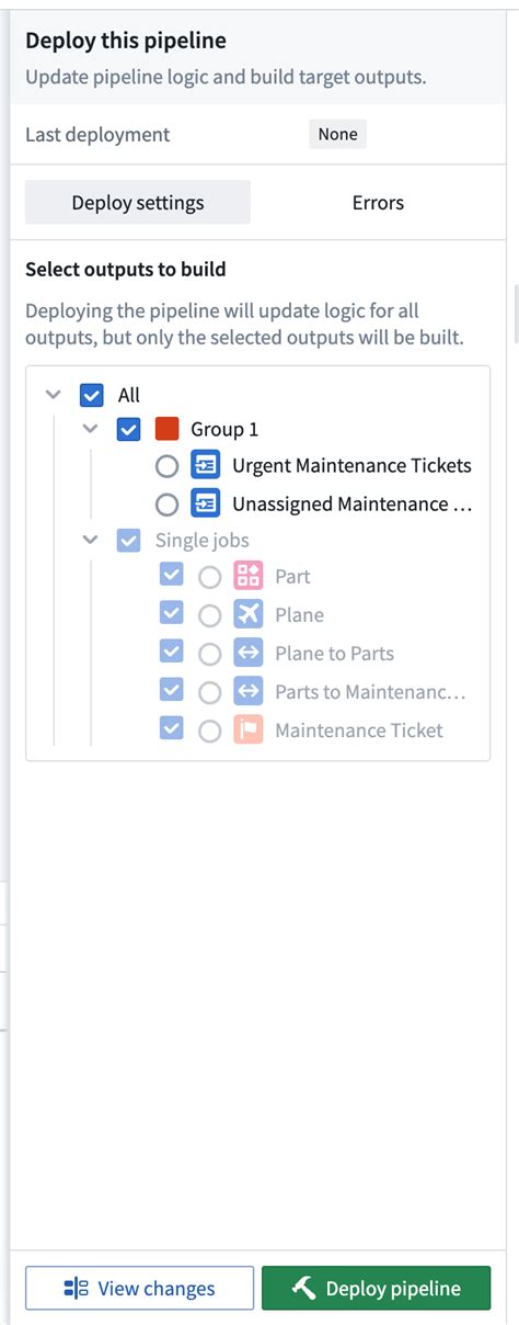 Pipeline Builder Pipeline Outputs Deliver Pipeline Palantir