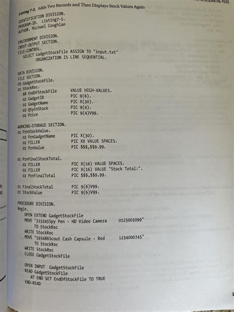 Write Cobol Show Code Please This Program Will Use