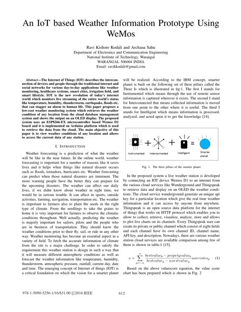 Pdf An Iot Based Weather Information Prototype Using Wemos