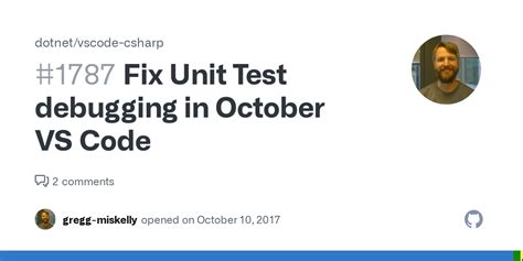 Fix Unit Test Debugging In October Vs Code · Issue 1787 · Dotnet