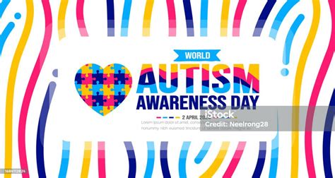 세계 자폐증 인식의 날 배경 템플릿은 4월 2일에 기념됩니다 배경 배너 카드 인사말 카드 포스터 책 표지 플래 카드 사진 프레임 소셜 미디어 게시물 배너 템플릿에 사용합니다
