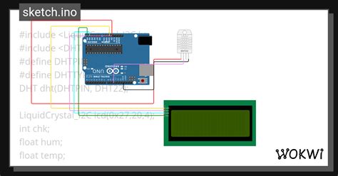 Suhu Dan Kelembaban Lcd 20x4 I2c Wokwi Esp32 Stm32 Arduino Simulator