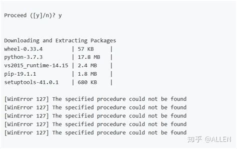 Anaconda下载安装包时出现 Winerror 127 找不到指定的程序错误，怎么办？ 知乎
