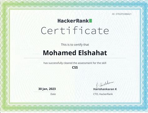 Hackerrank Webdevelopment Webdesign Css Css3 Responsivewebdesign Mohamed Elshahat