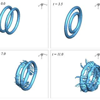 Collision Of Two Vortex Rings Visualized By The Passive Marker On The