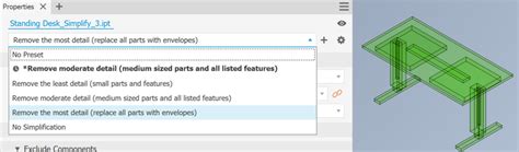 Inventor Simplification Tool