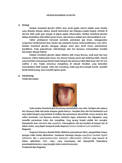 Median Rhomboid Glossitis Pdf Sains And Matematika