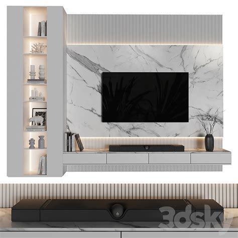 Tv Wall 010 Tv Wall 3d Model