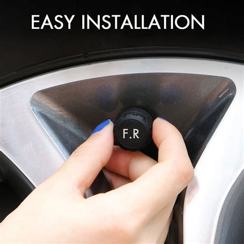 4 Sensor Solar Wireless Tpms Car Tire Tyre Pressure System Monitoring