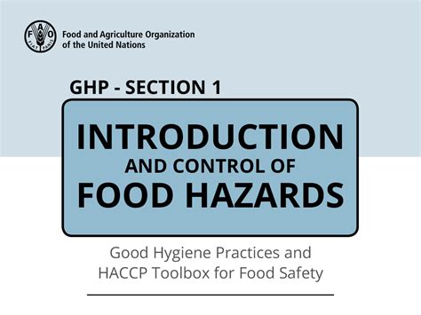 Introduction To Ghp Ghp And Haccp Toolbox Fao