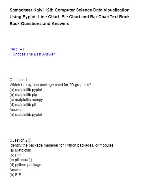 samacheer kalvi 12th computer science solutions chapter 16 data visualization using pyplot line