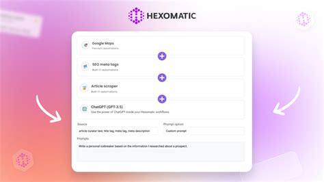 Hexomatic Updates Automate Chatgpt With Multiple Data Sources