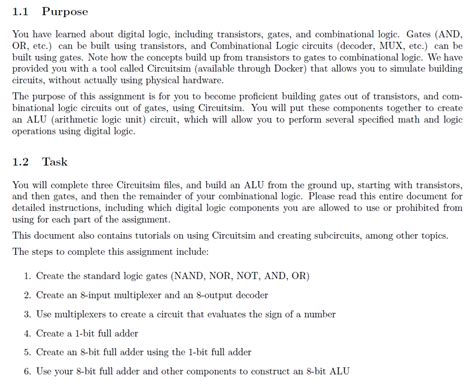 Purpose You Have Learned About Digital Logic Chegg Com