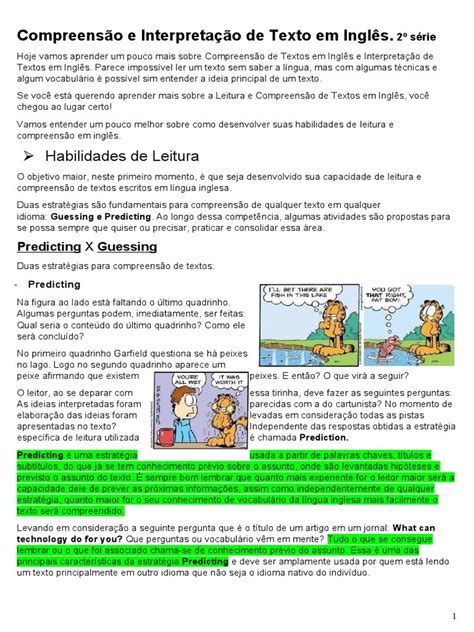 Melhore Sua Habilidade De Interpretação De Textos Em Inglês Com