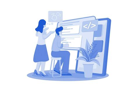 Team Writes Code Programming For App Or Website 31757259 Vector Art At