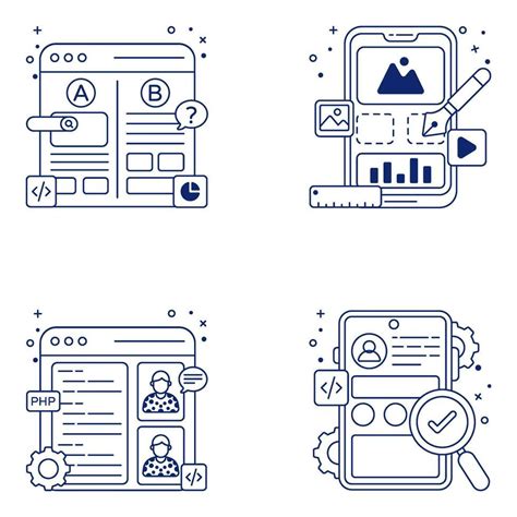 WebPack Of Web Development Liner Icons Vector Art At Vecteezy