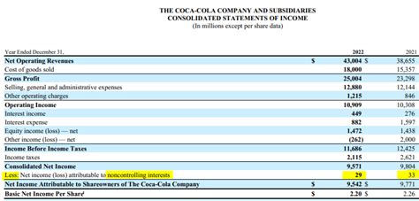 Non Controlling Interest In Financial Statements
