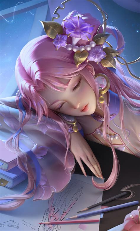 1280x2120 Honor Of Kings Pink Hair Anime Girl Iphone 6 Hd 4k