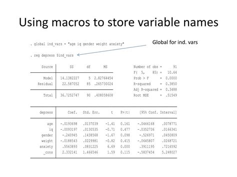 Ppt Advanced Stata Workshop Powerpoint Presentation Free Download