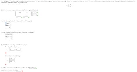 Solved A [−2963] A Show The Maximin And Minimax Work Off