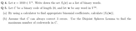 Solved Consider The Binary Code Ca Bc Where