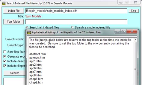 Search Indexed File Hierarchy Use Of The Search Module