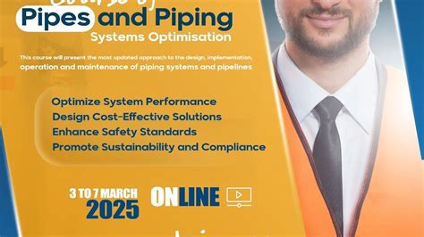 Pipes And Piping System Optimization Course 3 7 Mar 2025 Online