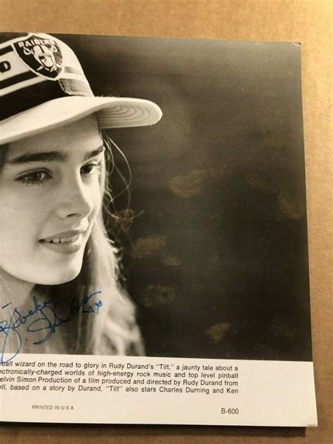 Brooke Shields Very Rare Very Early Autographed Photo Tilt Pinball Etsy