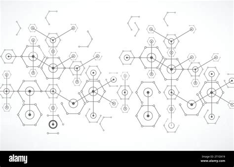 Abstract White Bright Technology Hexagonal Background Connection Structure Vector Stock Vector