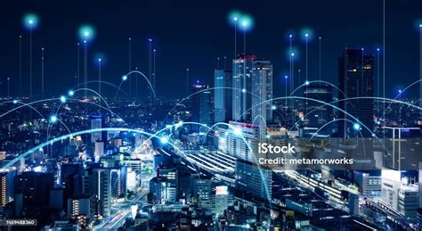 스마트 시티 및 통신 네트워크 개념 5g Iot 통신 내비게이션에 대한 스톡 사진 및 기타 이미지 내비게이션 해결책 Smart City Istock