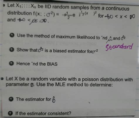 solved let x1 xn be iid random samples from a continuous
