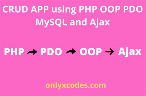 Crud App Using Php Oop Pdo Mysql And Ajax