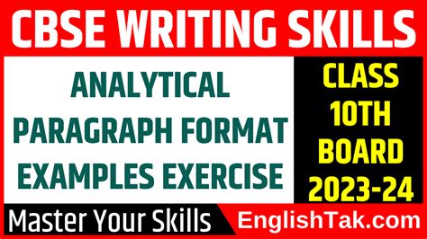 Analytical Paragraph Format Examples Exercise For Class 10th
