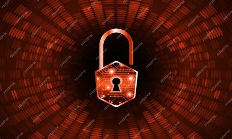 Premium Vector Padlock Cyber Security Future Technology