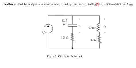 Solved Problem Find The Steady State Expression For Vc T Chegg
