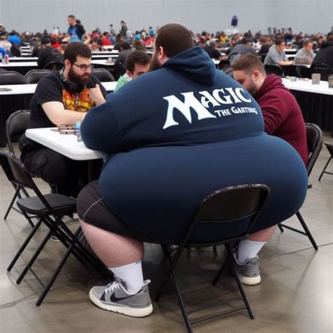 Some Magic Nerds Who May Not Be Able To Fit Through The Gaming Store Doors For Much Longer