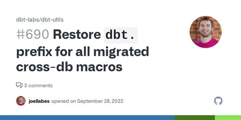 Restore `dbt` Prefix For All Migrated Cross Db Macros · Issue 690