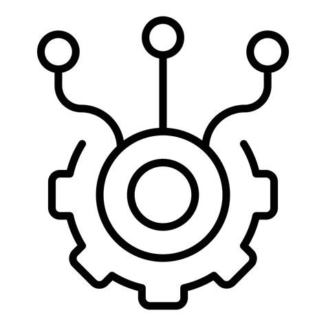 Gear System Icon Outline Vector Workflow Plan 14941418 Vector Art At Vecteezy