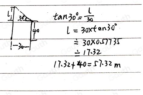 Solved F The Horizontol Distance Between Two Trees Of Different