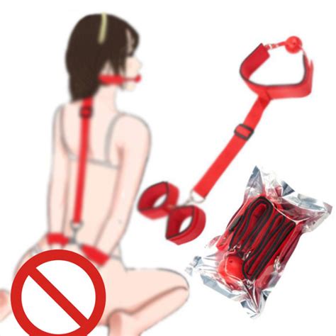 Red Sex Adjustable Neck Strap Handcuffs Bdsm Bondage Gag Ball Set Sex Toys For Woman Restraint Red Sex Adjustable Neck Strap Handcuffs Bdsm Bondage Gag Ball Set Sex Toys For Woman Restraint