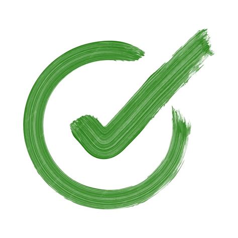 원 눈금 확인 표시 페인트 브러시 스트로크 무료 벡터