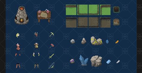 Pixel Art Mining Crafting Gamedev Market