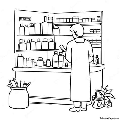Pharmacy Coloring Page Coloring