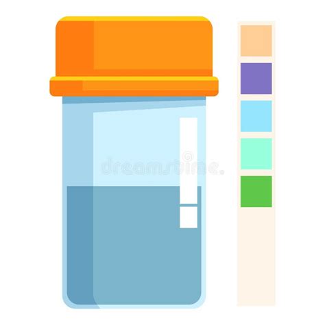 Medical Urine Test With Color Scale Showing Different Results Stock