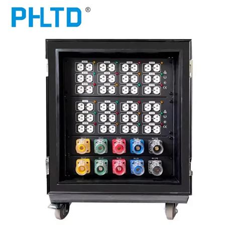 Phltd Beauty Aluminum Alloy Box With 380v Powerlock 400a Input And Output 24 Circuit Us Label